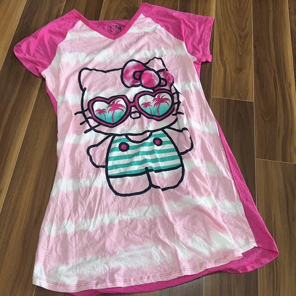 L - Xl Hello Kitty Pajama Sleep Dress Nightgown - Gem
